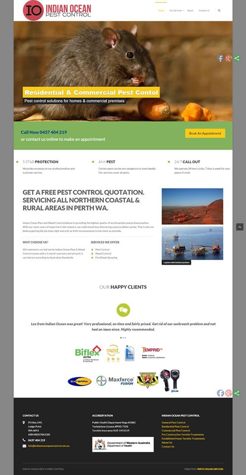 Indian Ocean Pest Control - Perth Online Services